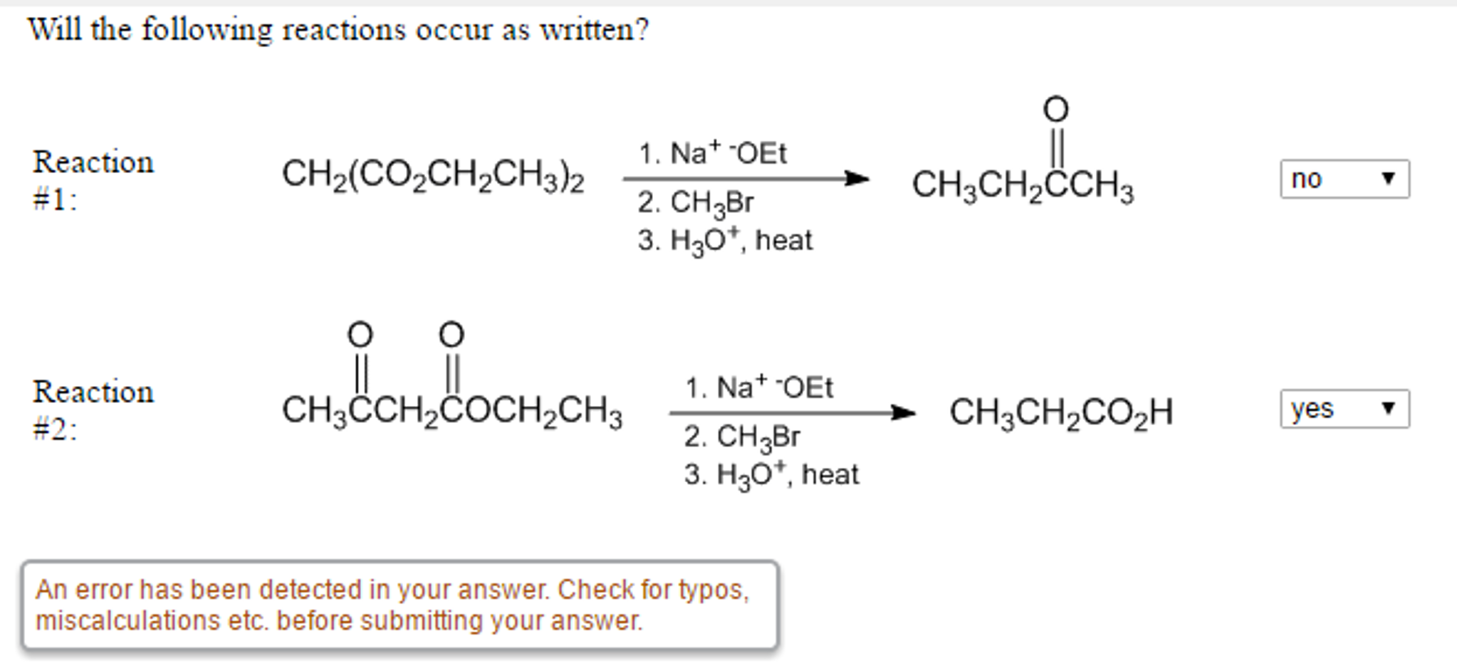 Solved Will the following reactions occur as written? An | Chegg.com