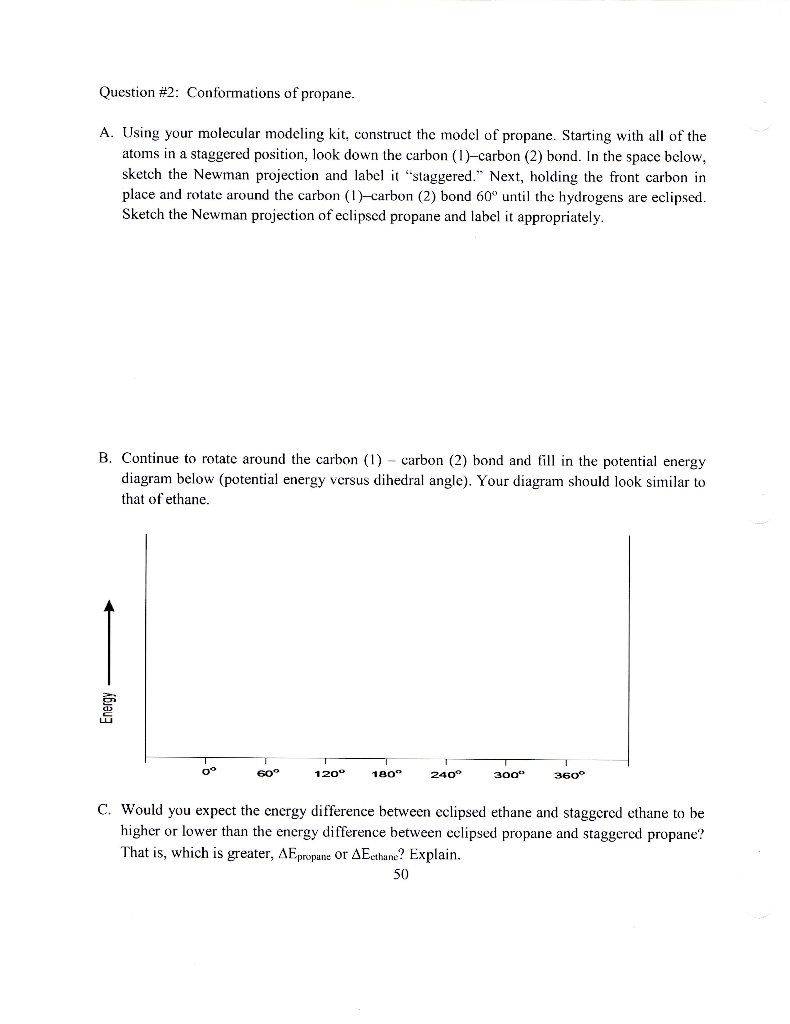 Solved Using your molecular modeling kit, construct the | Chegg.com