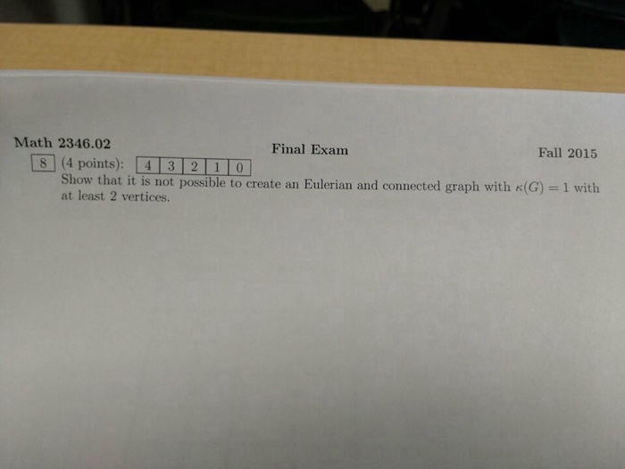 Solved Show that it is not, possible to create an Eulerian | Chegg.com