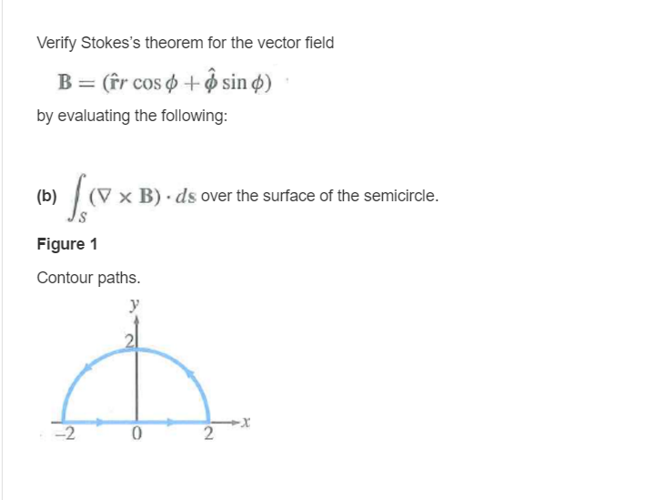 Solved Verify Stokes's theorem for the vector field B = (rr | Chegg.com