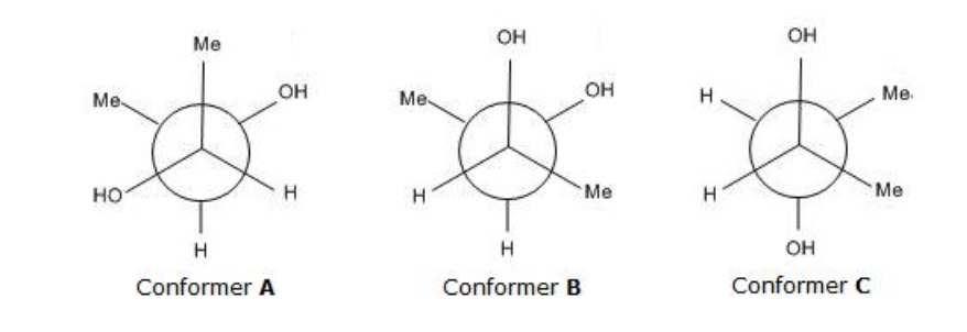 Solved Identify the correct staggered conformation for the | Chegg.com