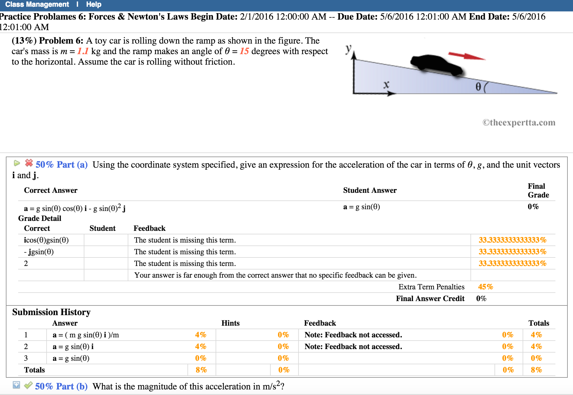 Solved Class Management I Help Practice Problames 6: Forces | Chegg.com