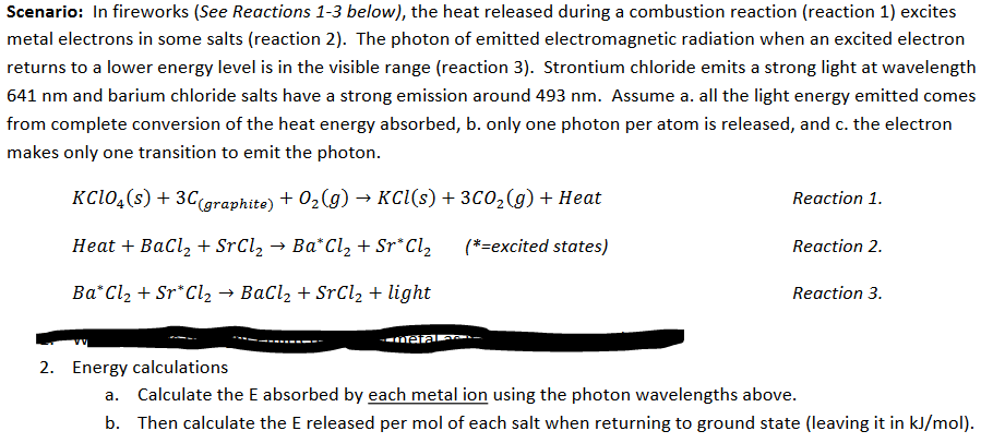Chemical Reaction Fireworks