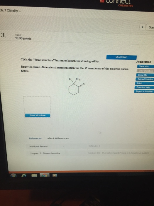 Solved Draw the three-dimensional representation for the R | Chegg.com
