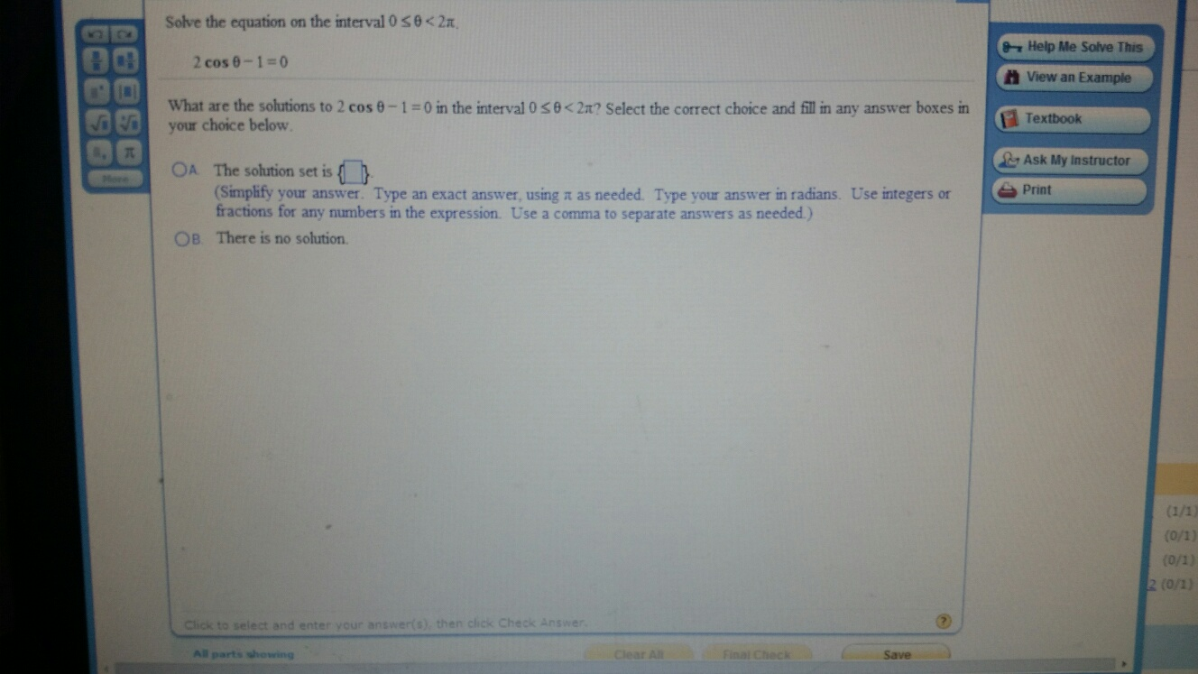 Solved Solve the equation on the interval 0 theta