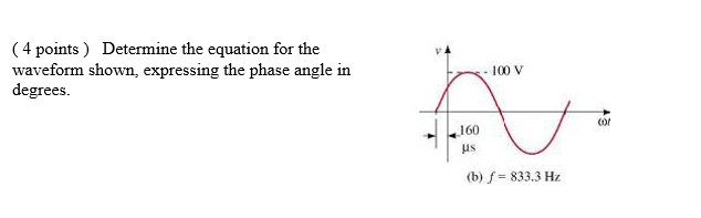 Solved Determine the equation for the waveform shown, | Chegg.com