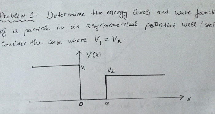 Solved Determine the energy levels and wave function of a | Chegg.com