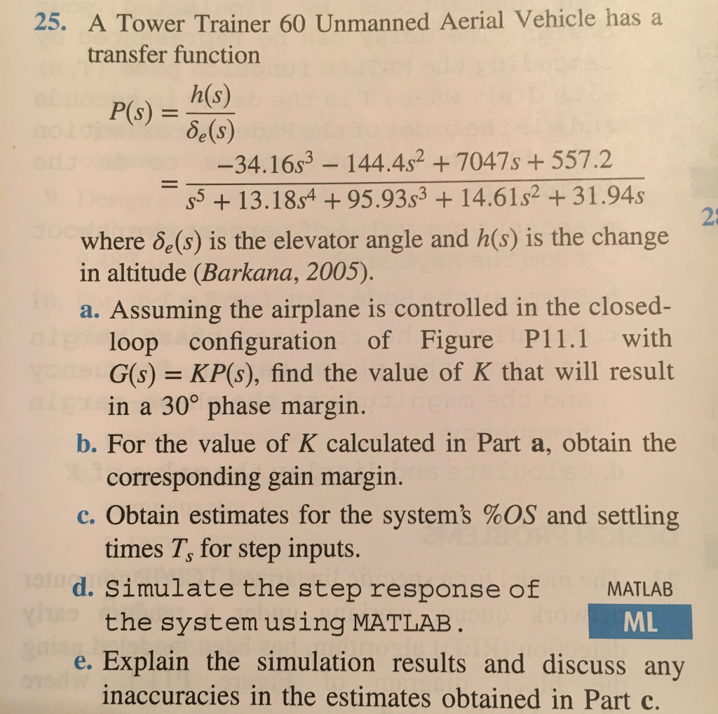 Solved 25. A Tower Trainer 60 Unmanned Aerial Vehicle has a | Chegg.com