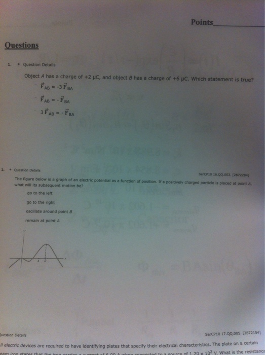 Solved Object A has a charge of +2 mu C, and object B has a | Chegg.com