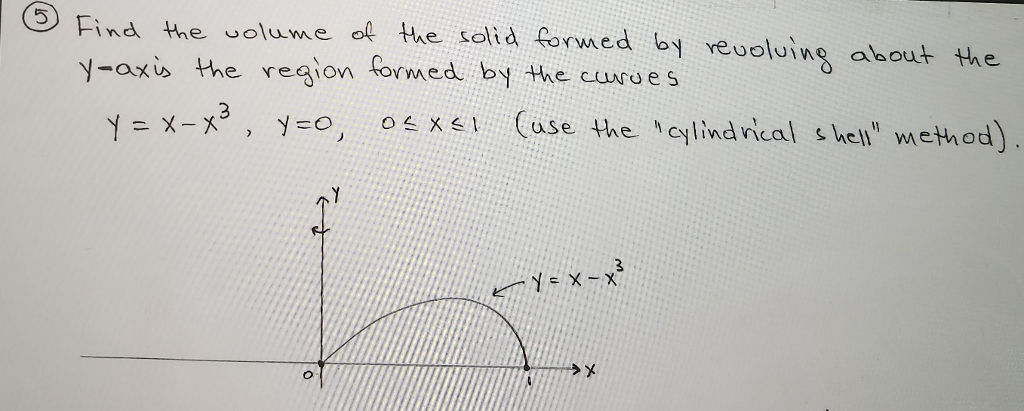 Solved Find the volume of the solid formed by revolving | Chegg.com