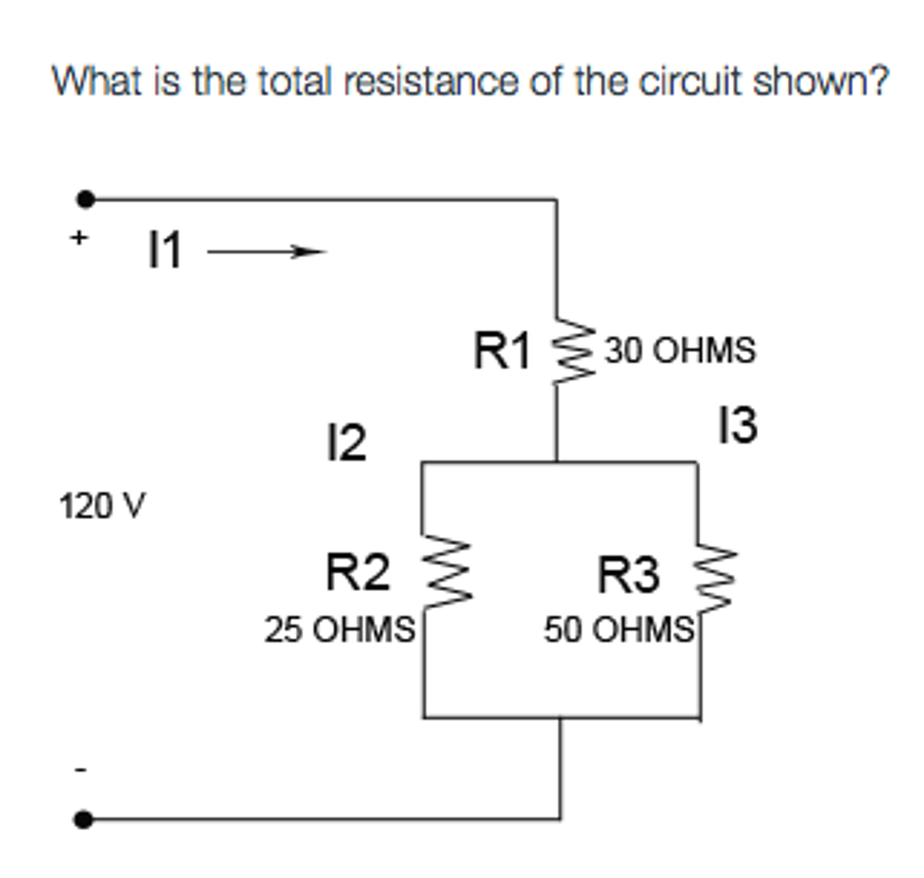 Solved What is the total resistance of the circuit shown? | Chegg.com