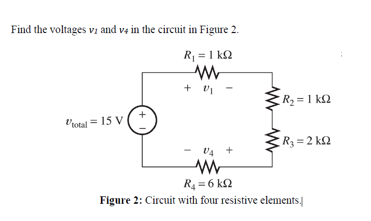 Solved Find the voltages vi and v4 in the circuit in Figure | Chegg.com