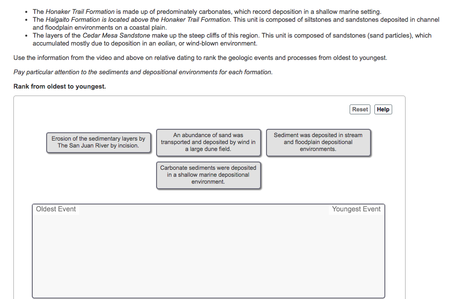 Solved The Honaker Trail Formation is made up of | Chegg.com