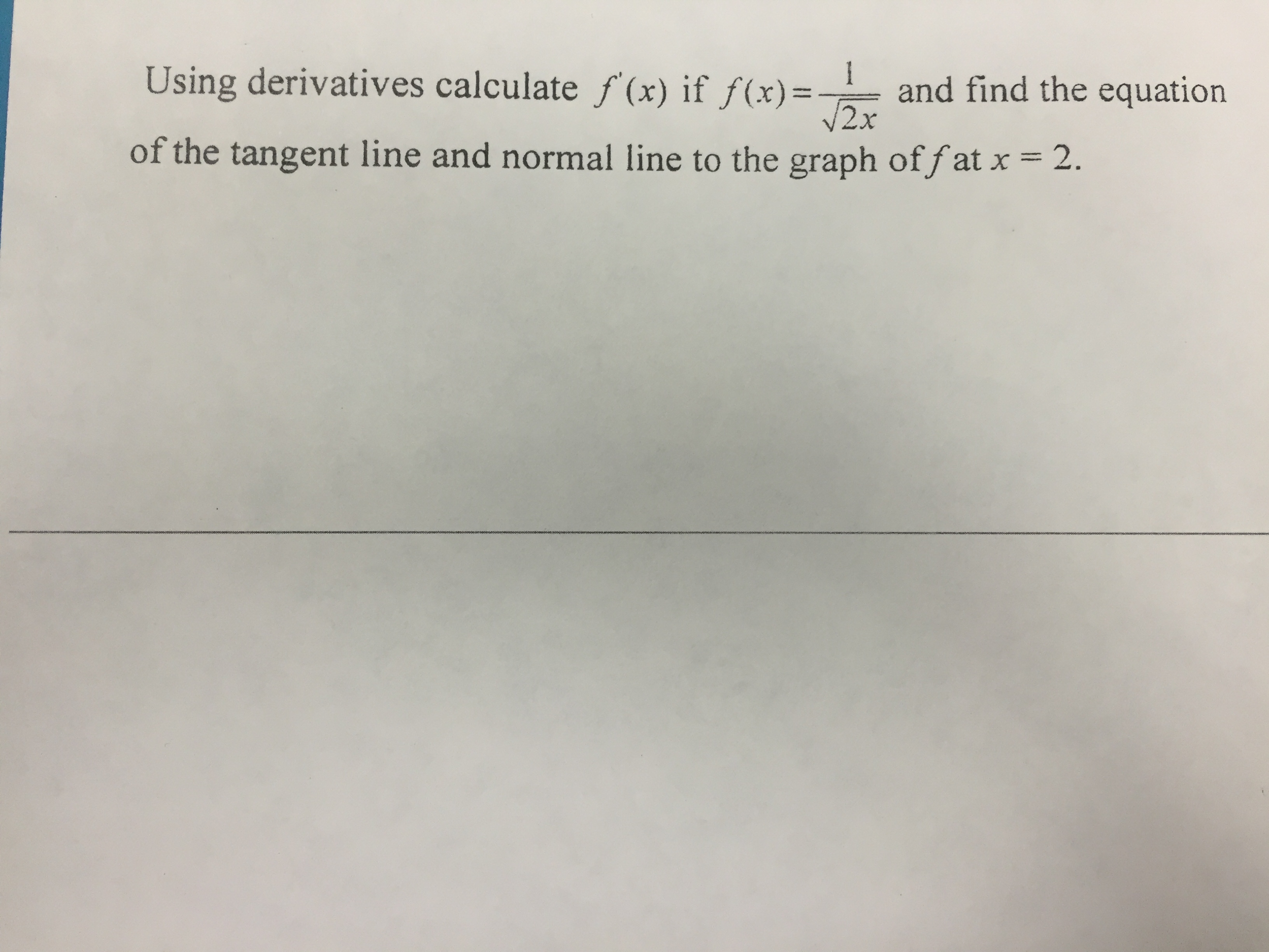 Solved Using derivatives calculate f'(x) if f(x) = 1/square | Chegg.com
