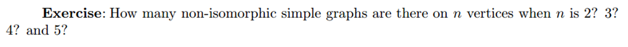 Solved How many non-isomorphic simple graphs are there on n | Chegg.com