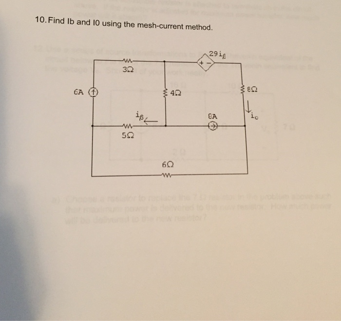 Solved Find ib and i0 using the mesh-current method. | Chegg.com