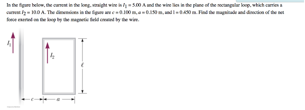 Solved In the figure below, the current in the long, | Chegg.com