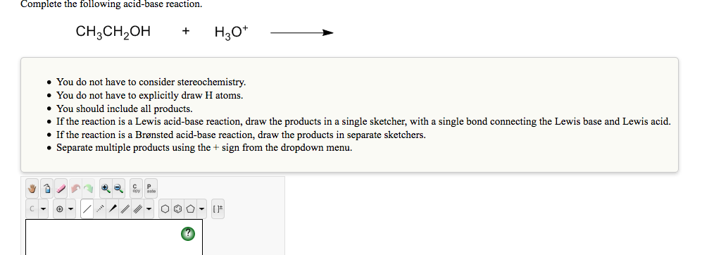 Solved Complete the following acid-base reaction. CH3CH2OH | Chegg.com