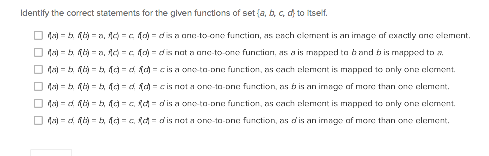 Solved ldentify the correct statements for the given | Chegg.com