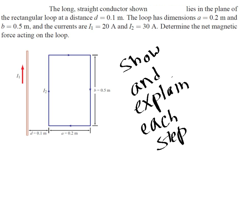 Solved The long, straight conductor shown lies in the plane | Chegg.com