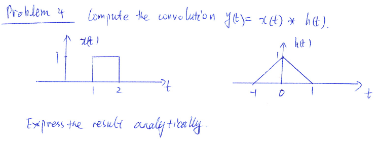 Solved Compute the convolution y(t) = x(t)*h(t) where x(t) | Chegg.com