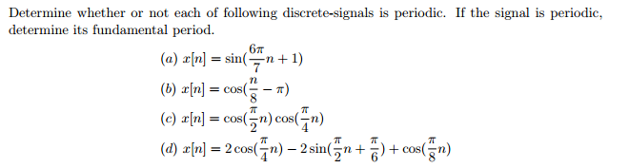 Solved Determine whether or not each of following | Chegg.com