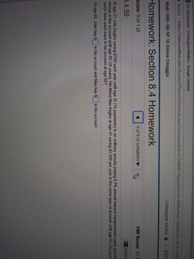 Solved Homework: Section 8.4 Homework core: 0 of 1 pt .4.59 | Chegg.com