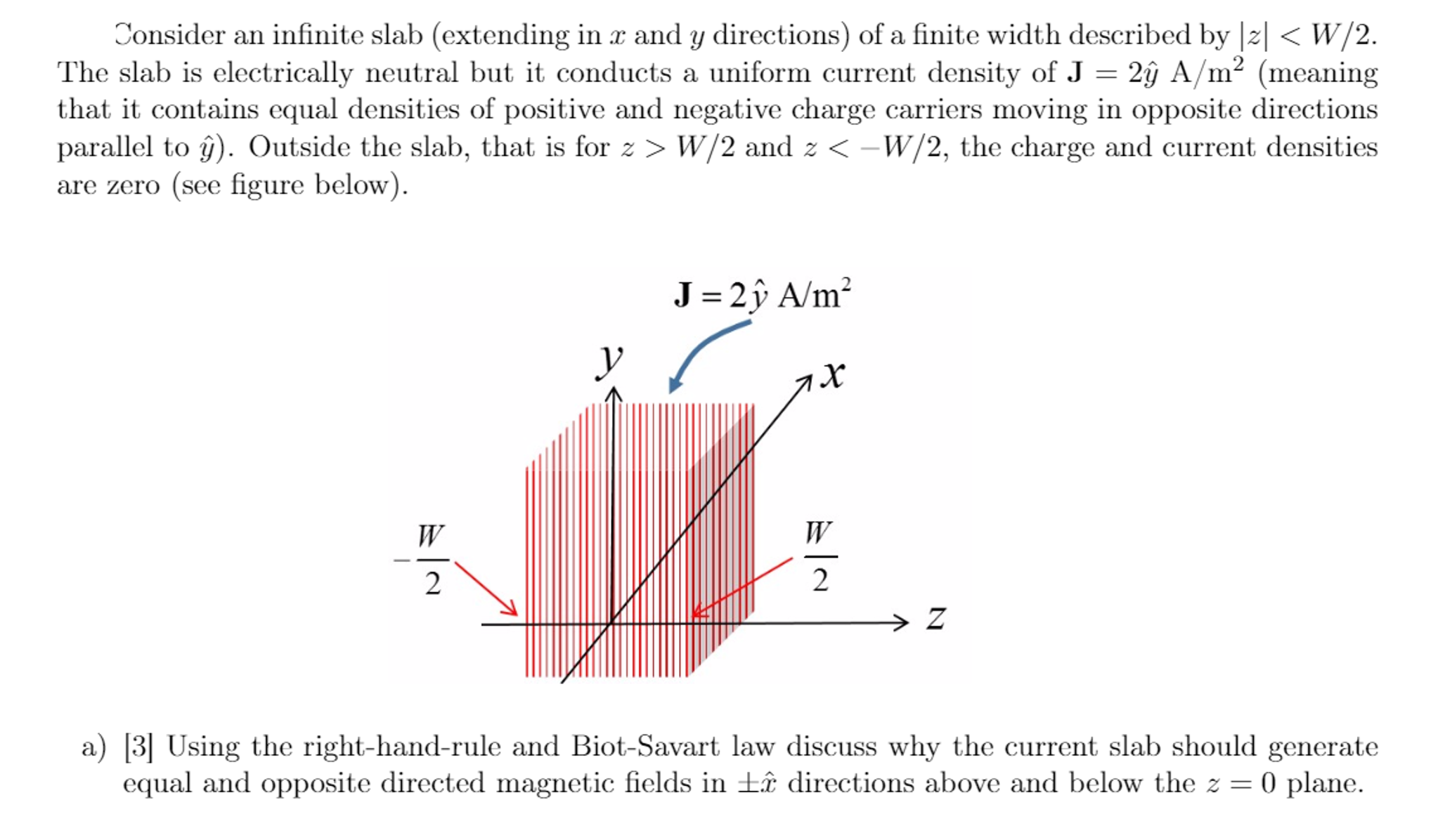 Consider An Infinite Slab Extending In X And Y
