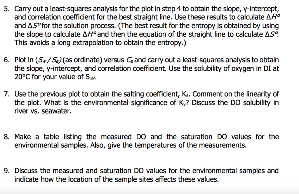 Table 1: Dissolved Oxygen levels in Deionized water | Chegg.com