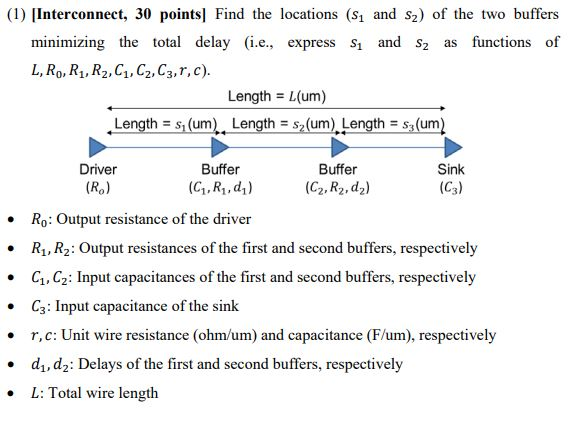 Find the locations (??1 and ??2) of the two buffers | Chegg.com