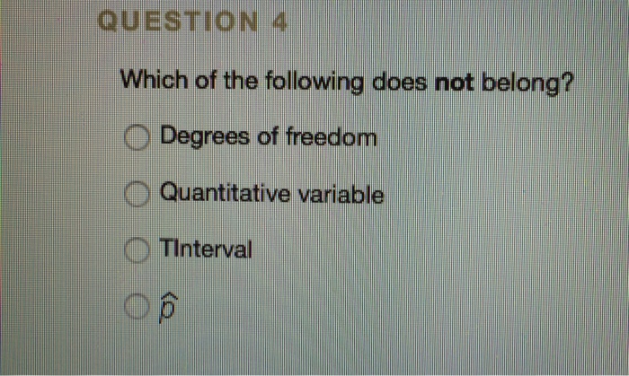 Solved Which of the following does not belong? Degrees of | Chegg.com
