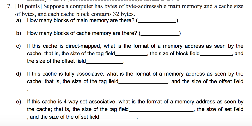 Solved Suppose a computer has 2 ^ 32 bytes of | Chegg.com