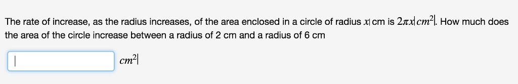 Solved The rate of increase, as the radius increases, of the | Chegg.com