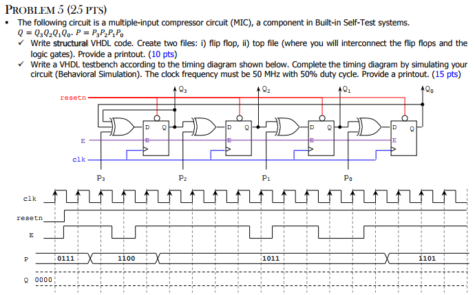 Solved PROBLEM 5 (25 PTS) The following circuit is a | Chegg.com