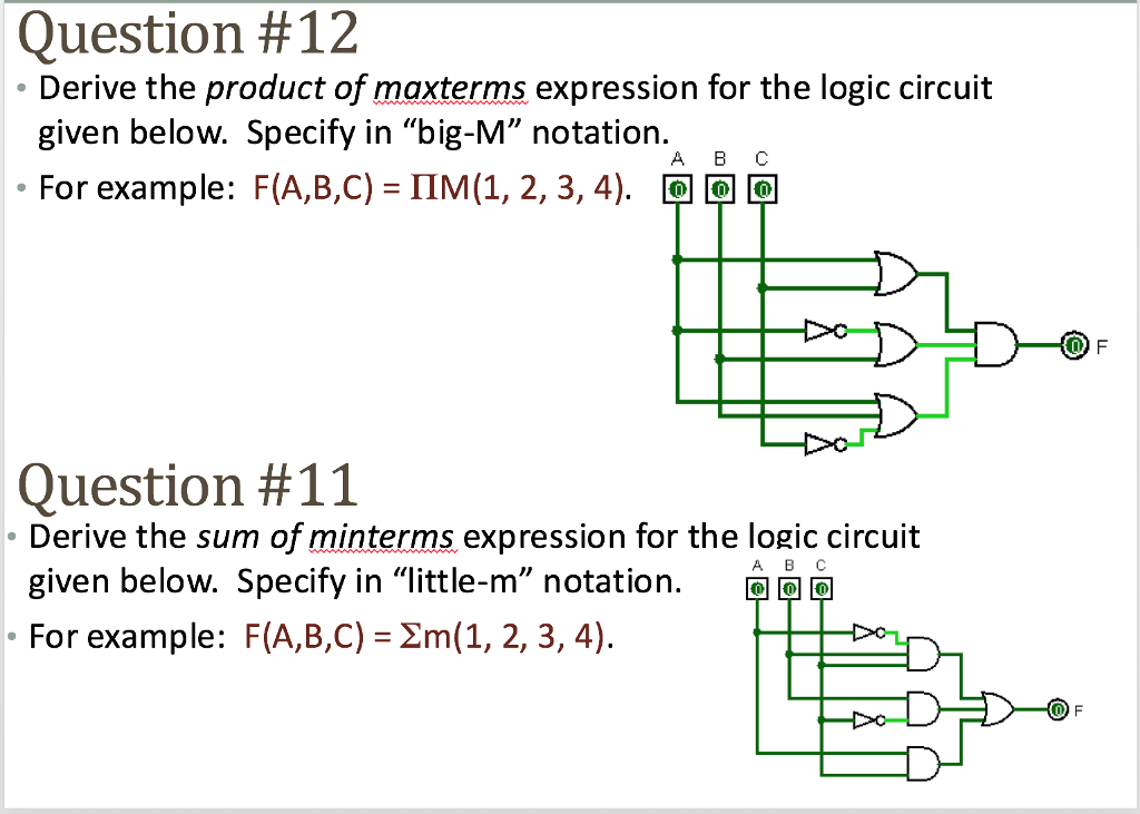 Solved Question #12 Derive the product of maxterms | Chegg.com