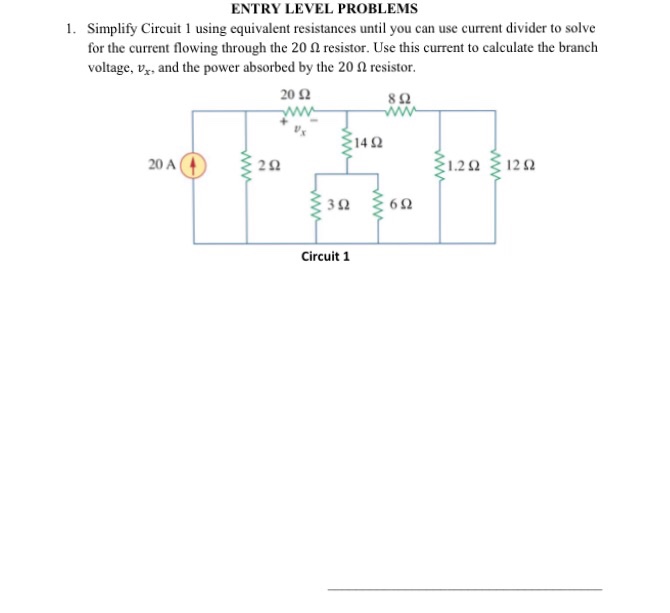 Solved Simplify circuit 1 using equivalent resistances until | Chegg.com