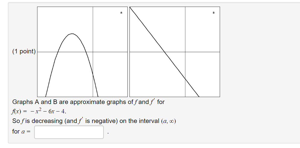 Solved (1 point) Graphs A and B are approximate graphs of | Chegg.com