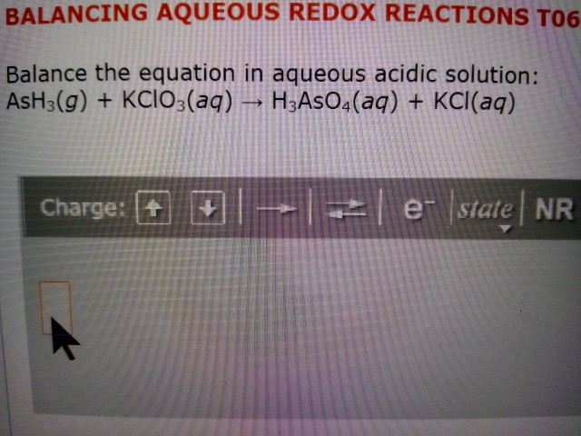 Solved BALANCING AQUEOUS REDOX REACTIONS TO6 Balance the | Chegg.com