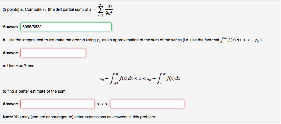 Solved Compute s_3 (the 3rd partial sum) of s = | Chegg.com