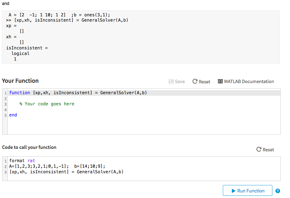 Solved General solution to linear set of equations Write a | Chegg.com
