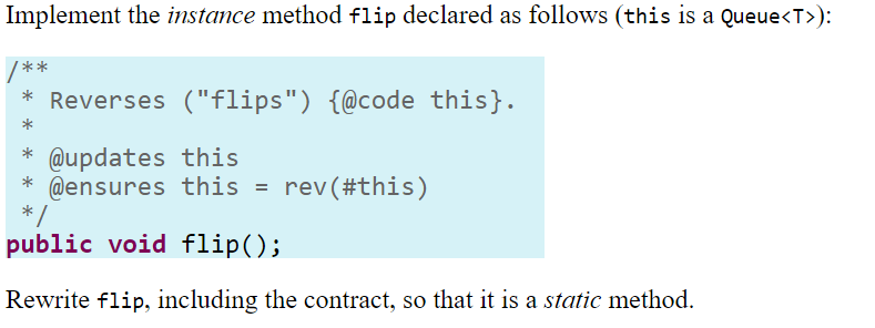 Solved Implement the instance method flip declared as | Chegg.com