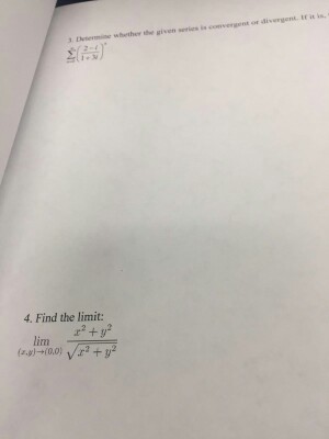 Solved whether the given 4. Find the limit: | Chegg.com