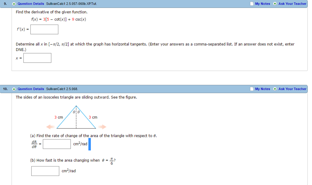 Solved Find the derivative of the given function. f (x) = 3 | Chegg.com