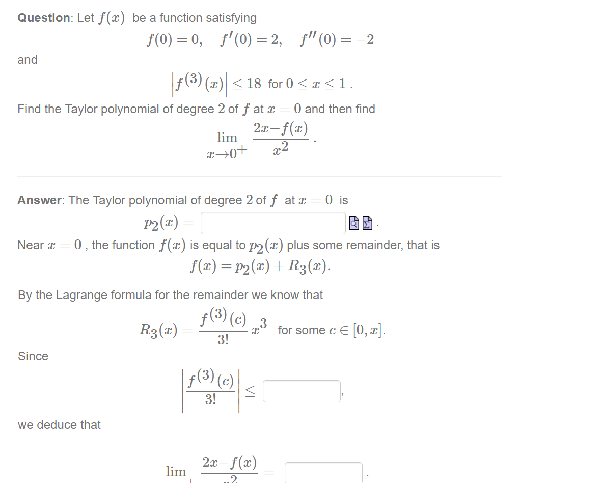 Solved i have 2 calculus questions. please answer all(fill | Chegg.com