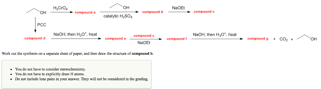 Solved Work out the synthesis on a separate sheet of | Chegg.com