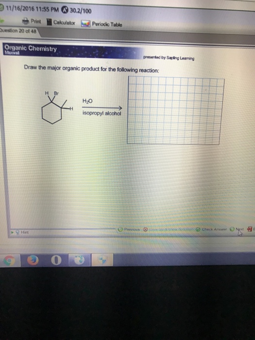 Solved Draw the major organic product for the following | Chegg.com