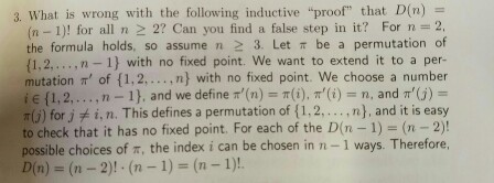 Solved What is wrong with the following inductive "proof" | Chegg.com