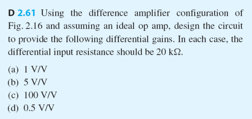 Solved Using the difference amplifier configuration of Fig. | Chegg.com