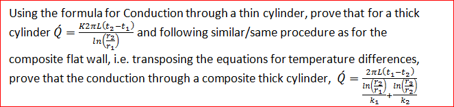 Using the formula for Conduction through a thin | Chegg.com