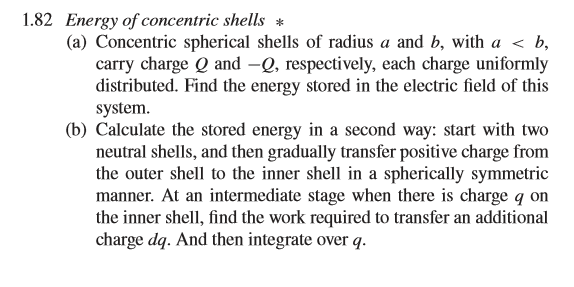 Solved Energy of concentric shells * Concentric spherical | Chegg.com